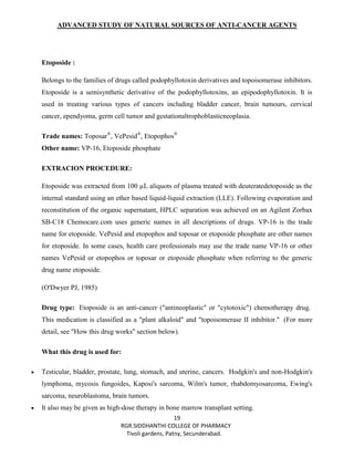 Advanced study of natural sources of anti-cancer | DOCX | Cancer ...