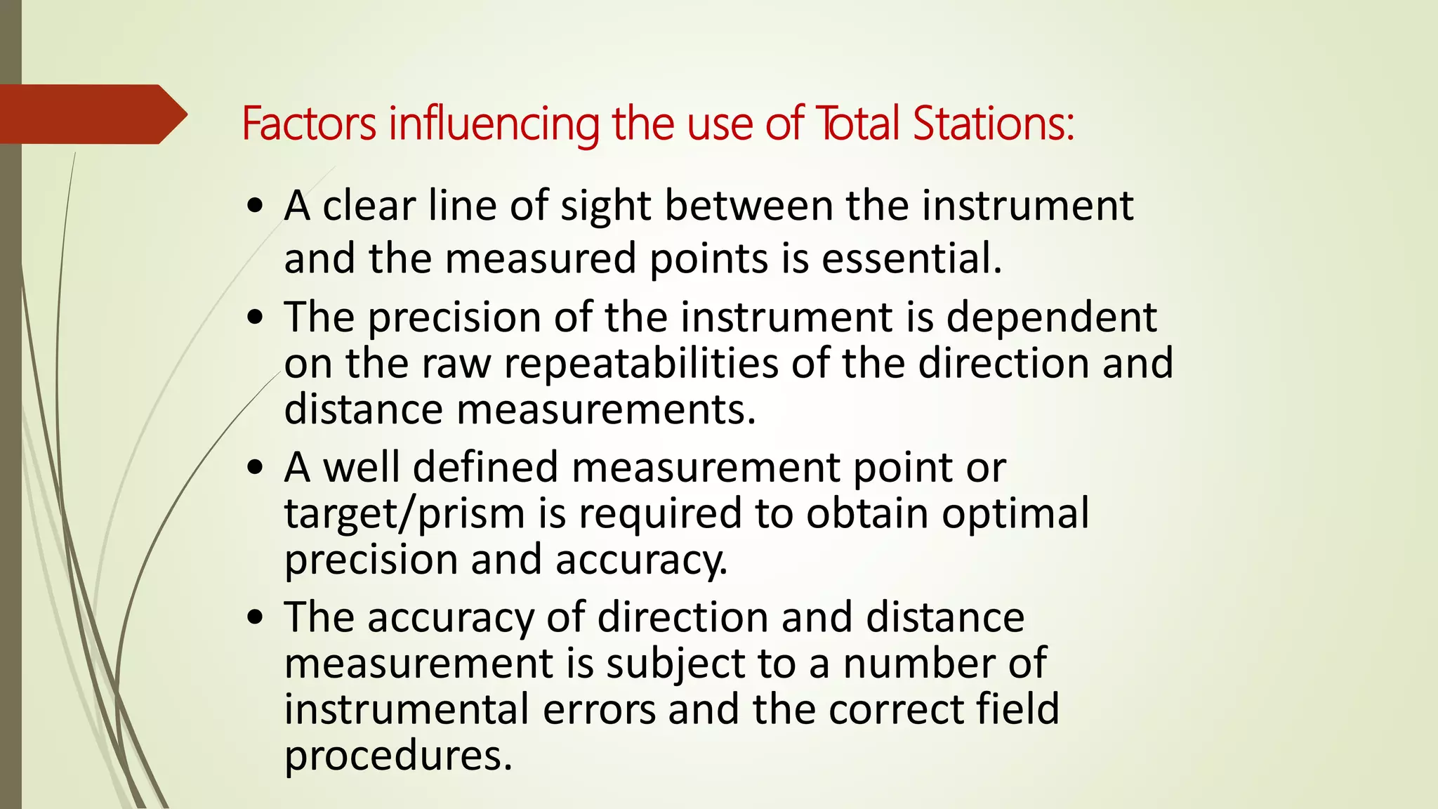 Advanced surveying instruments | PPTX