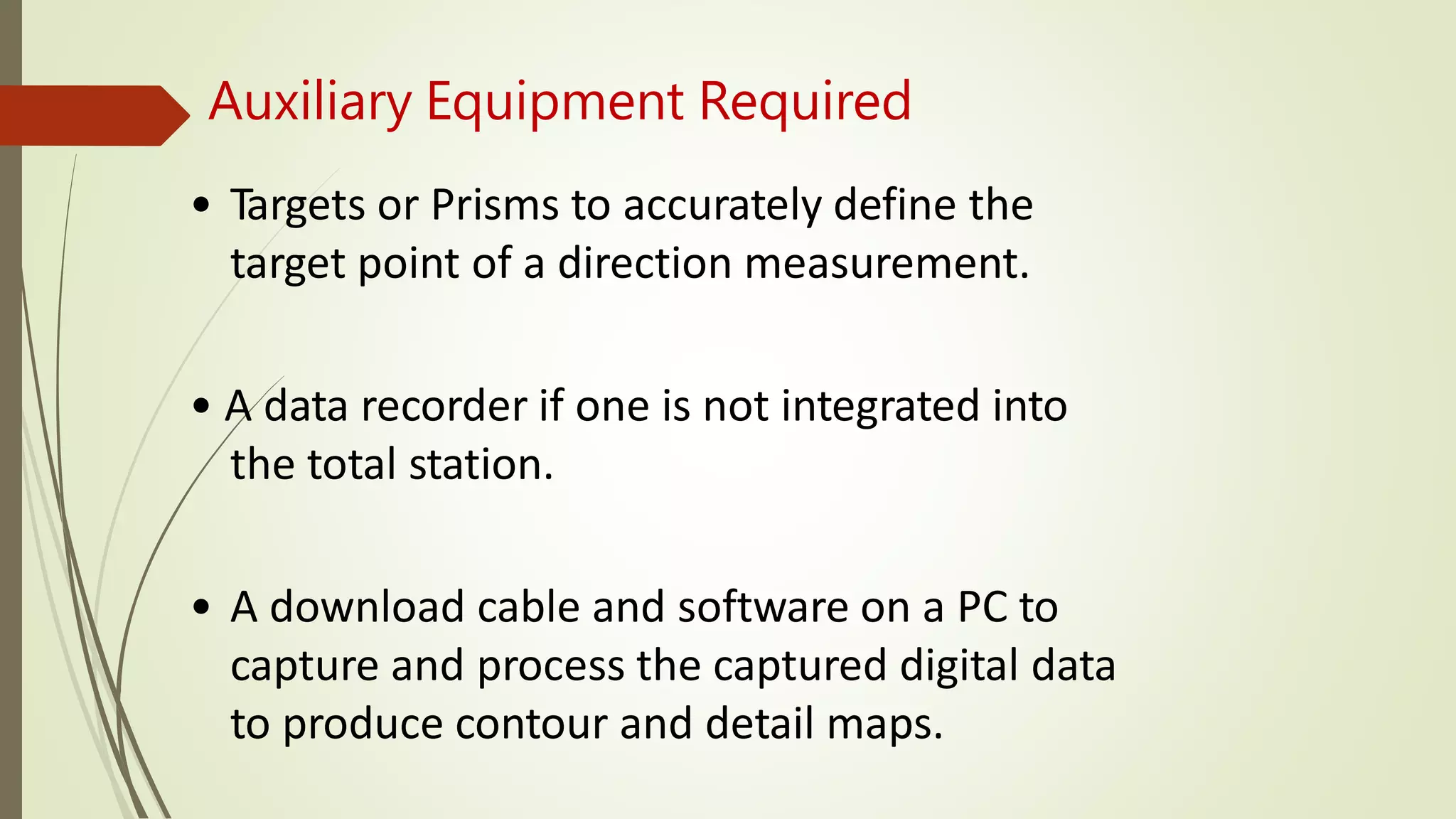 Advanced surveying instruments | PPTX