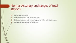Advanced surveying instruments | PPTX