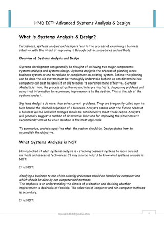Advanced Systems Analyis Design (UML) | PDF