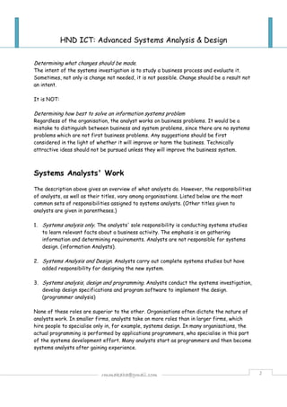 Advanced Systems Analyis Design (UML) | PDF