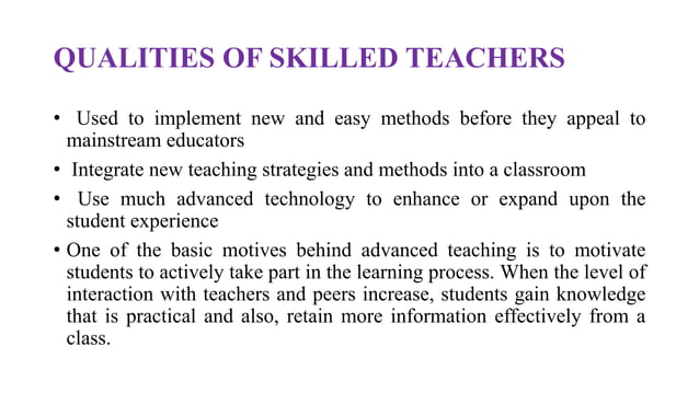 Advanced Teaching Methods | PPTX | Homework and Study | Education