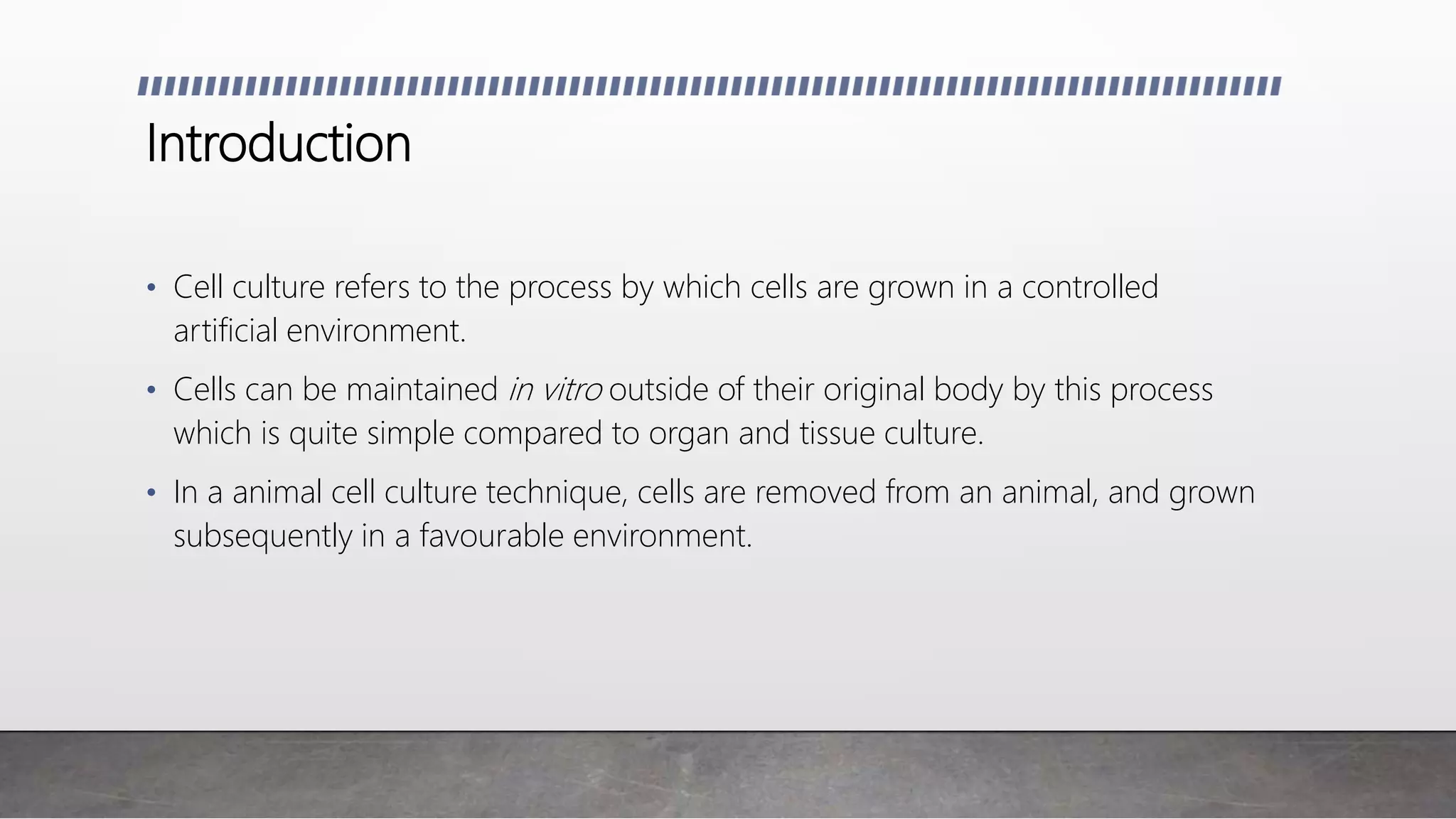 Advanced techniques in animal cell culture | PPTX