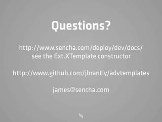 Advanced Templates for Ext JS | PDF
