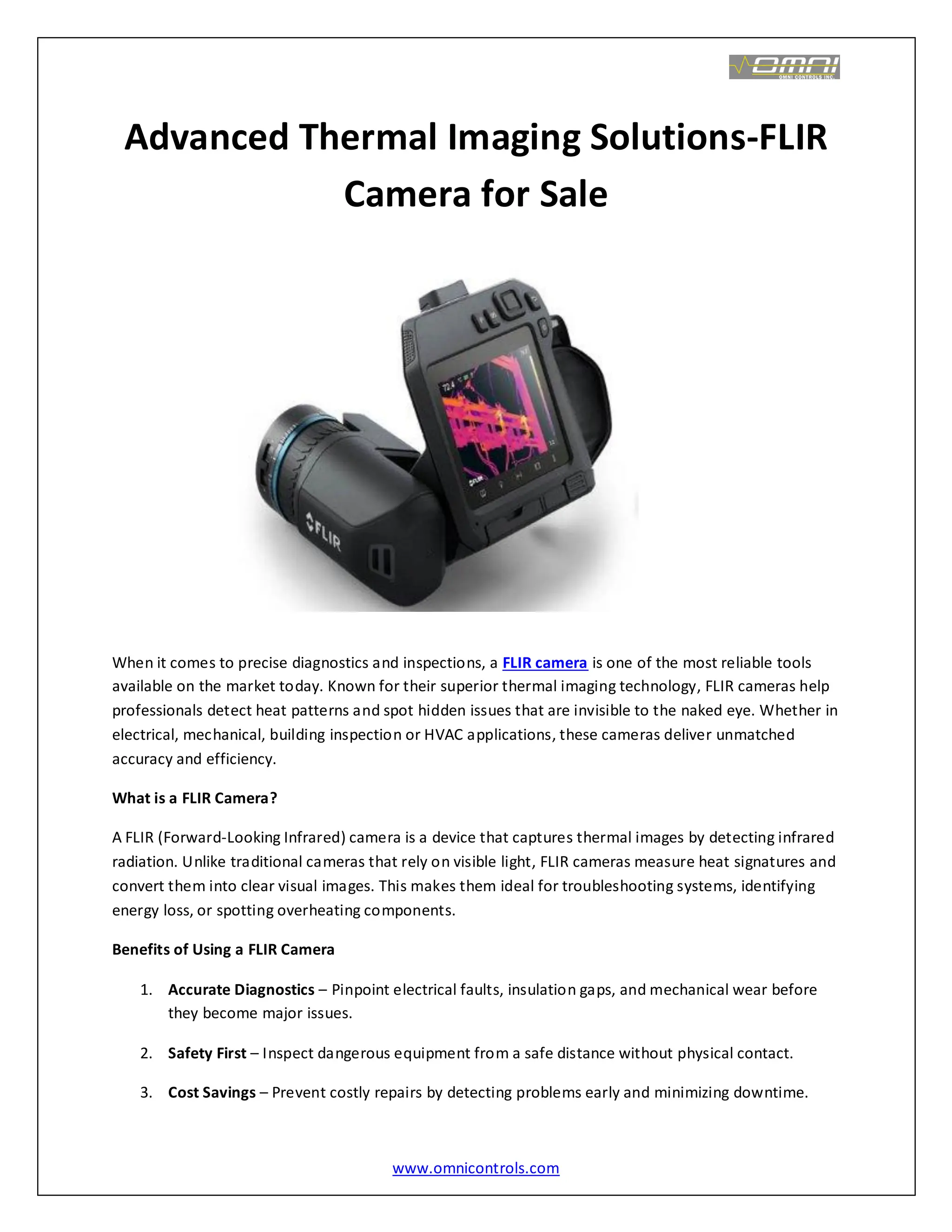 Advanced Thermal Imaging Solutions-FLIR Camera for Sale.pdf
