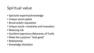 Advanced thoughts on the value conversation | PPT