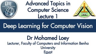 Lecture 1: Deep Learning for Computer Vision | PDF | Artificial ...