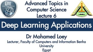 Lecture 6: Deep Learning Applications | PDF | Artificial Intelligence ...
