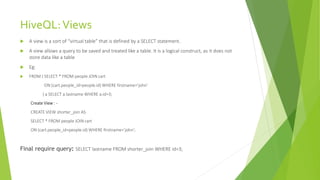 Advanced topics in hive | PPT