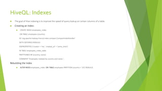 Advanced topics in hive | PPT