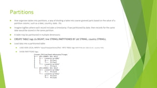 Advanced topics in hive | PPT