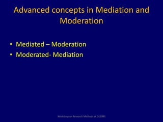Advanced topics in mediation | PPTX | Science