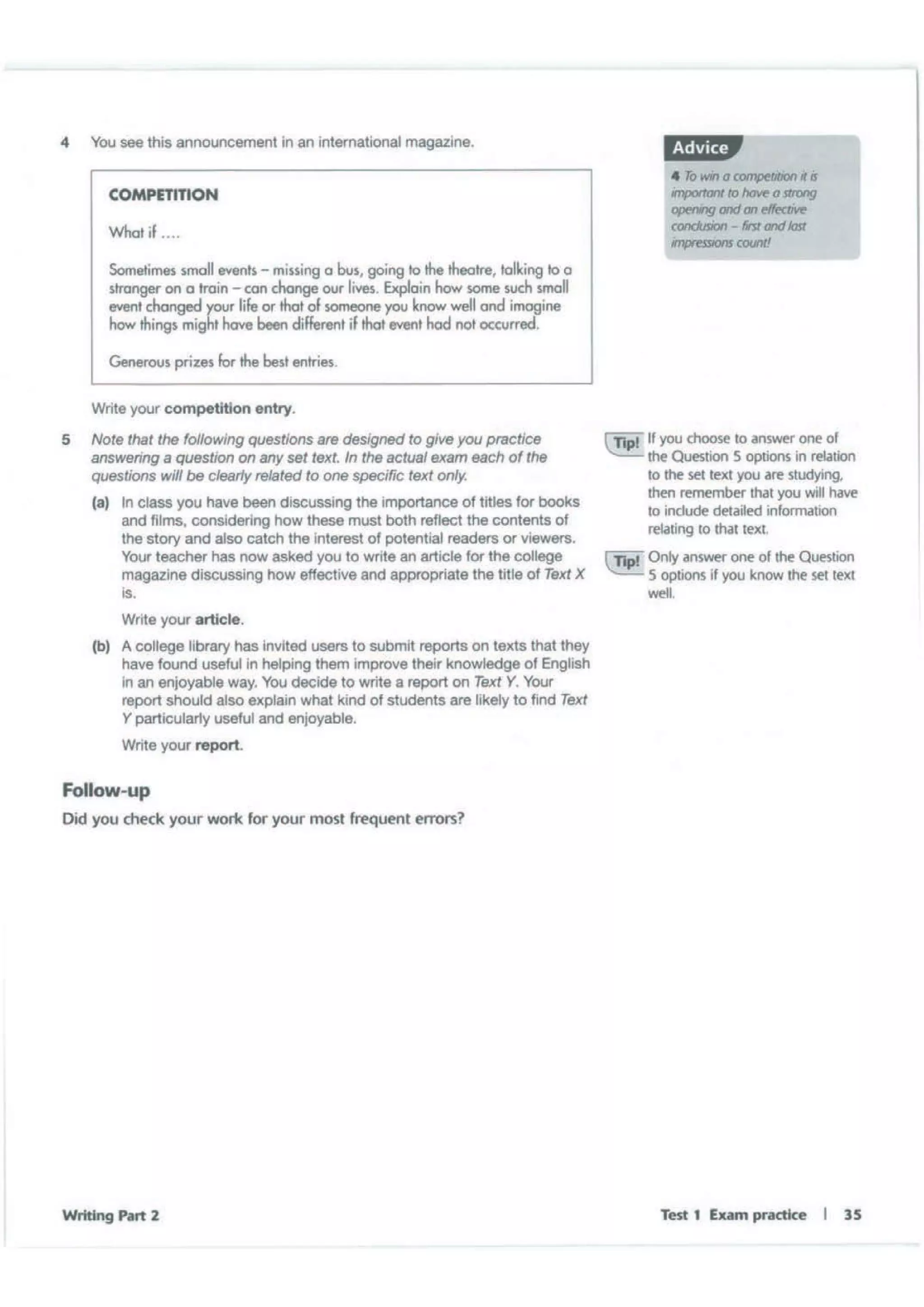 Advanced trainer 6 practice tests with answers book | PDF