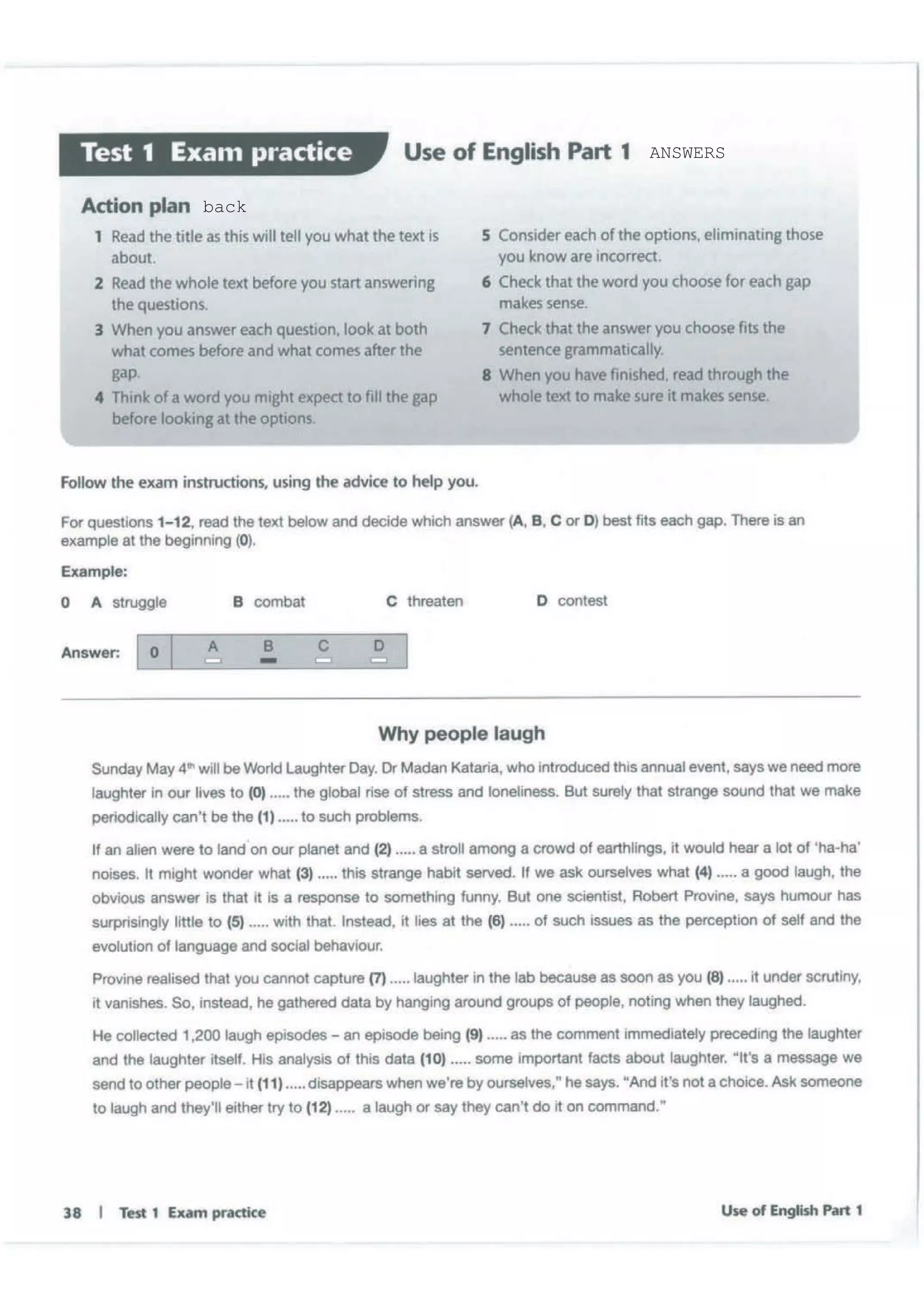 Advanced trainer 6 practice tests with answers book | PDF