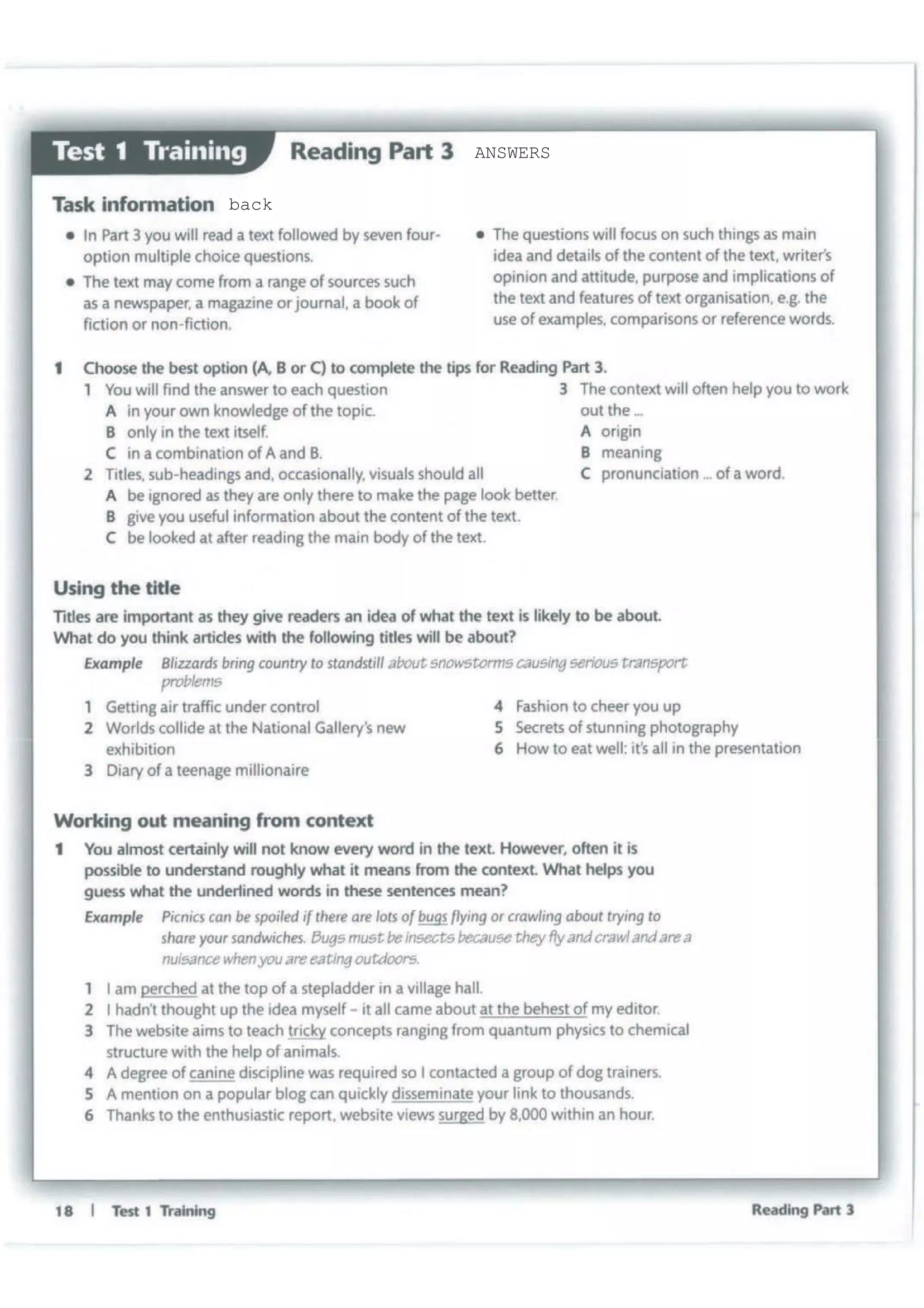 Advanced trainer 6 practice tests with answers book4joy (1) | PDF