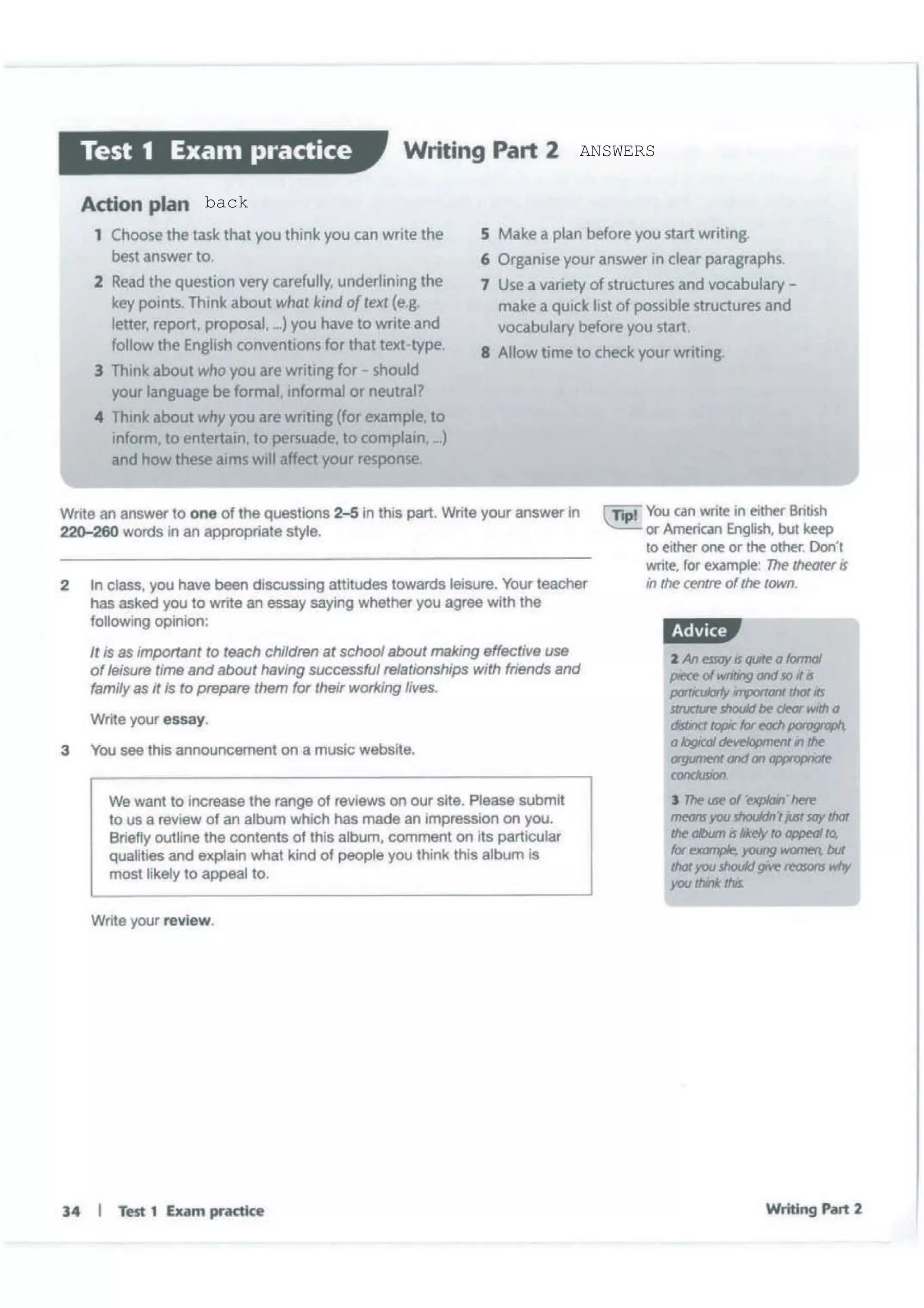 Advanced trainer 6 practice tests with answers book4joy (1) | PDF