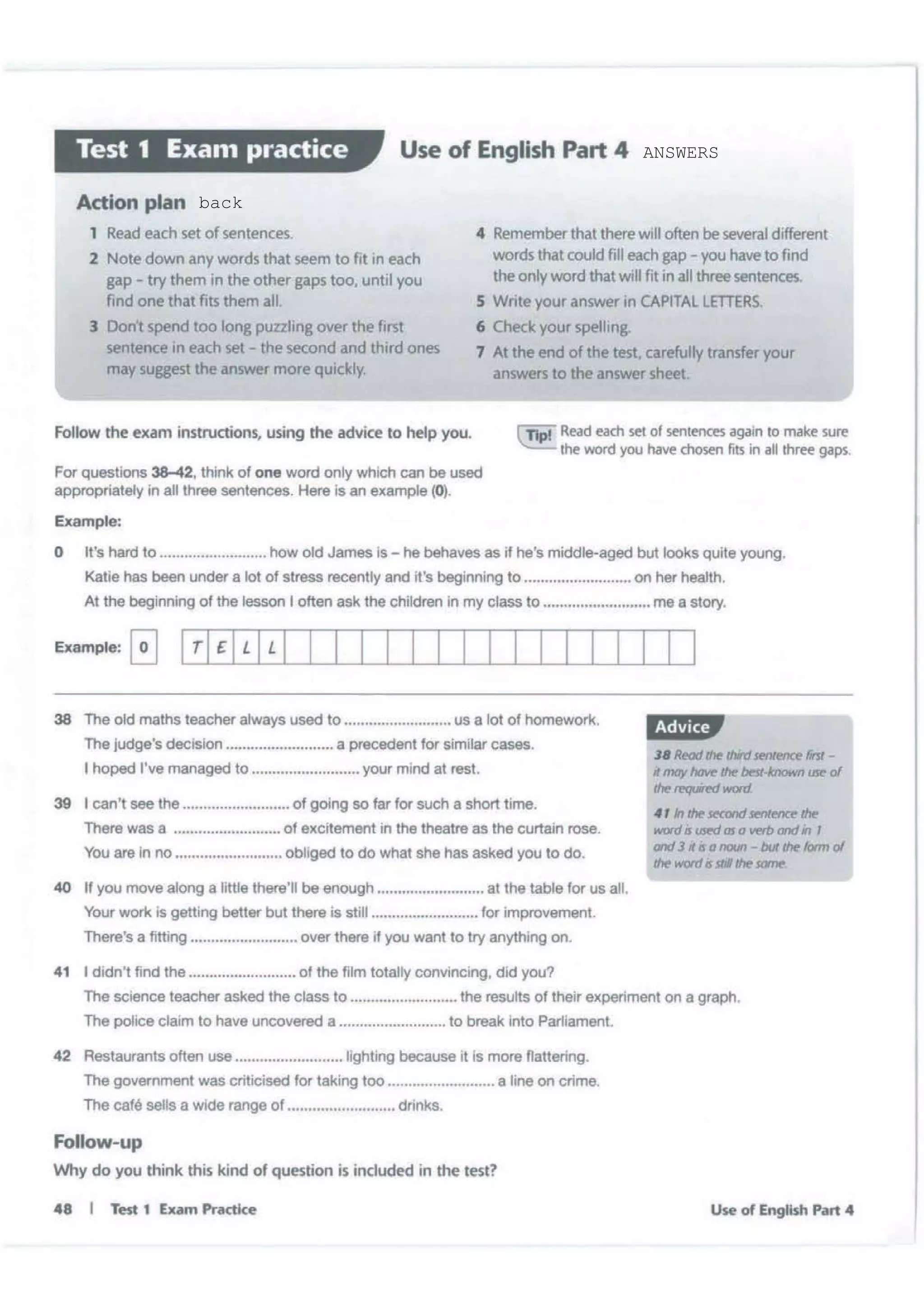 Advanced trainer 6 practice tests with answers book4joy (1) | PDF