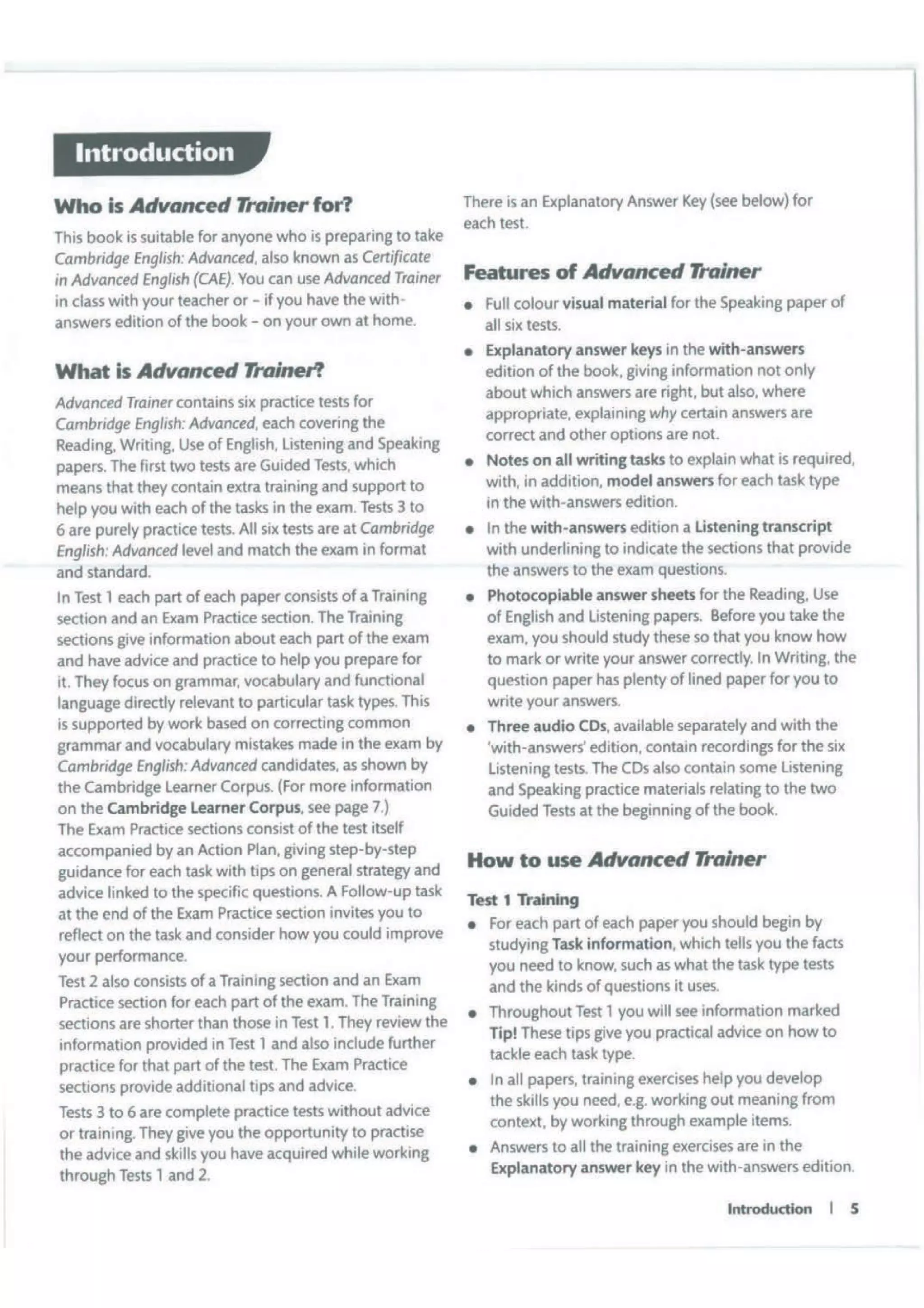 Advanced trainer 6 practice tests with answers book4joy (1) | PDF