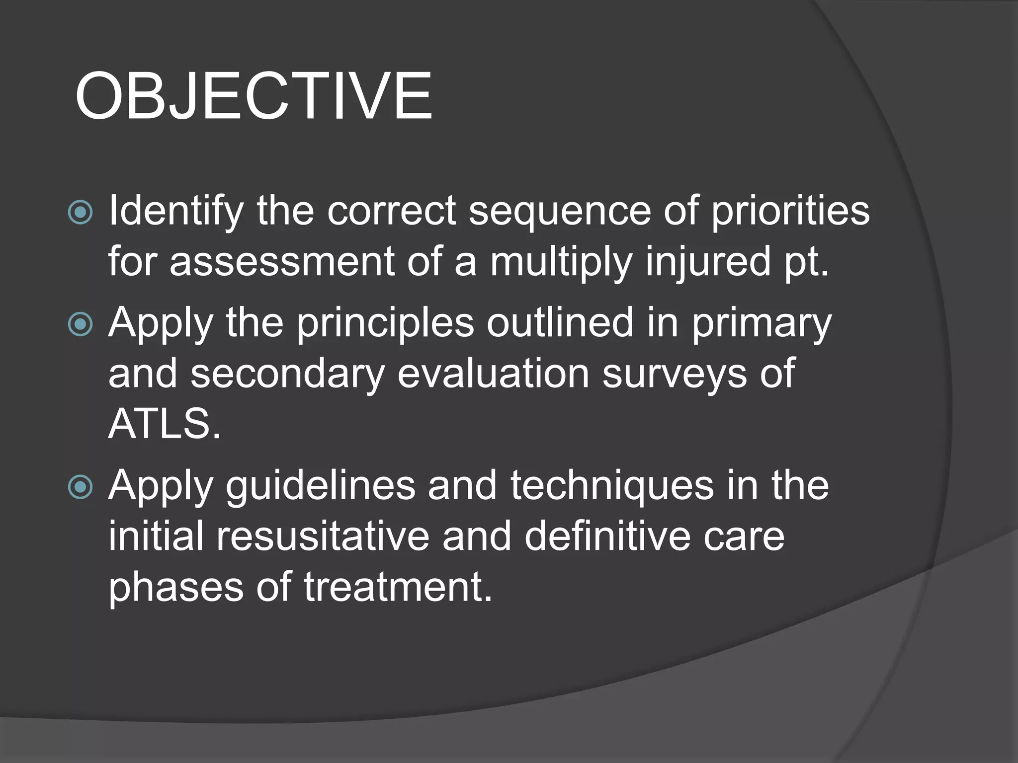 Advanced trauma and life support (atls) | PPTX