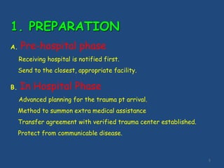 Advanced trauma life support | PPTX | First Aid | Injuries