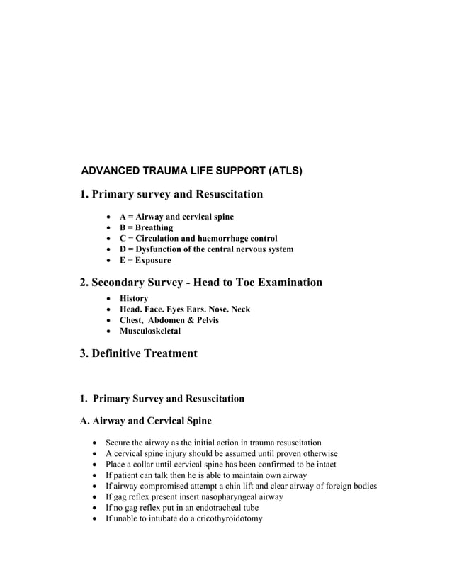 ADVANCED TRAUMA LIFE SUPPORT.pdf | First Aid | Injuries
