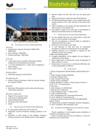 Advanced Tunnel Form Construction Technique, Case Study of Rohan ...