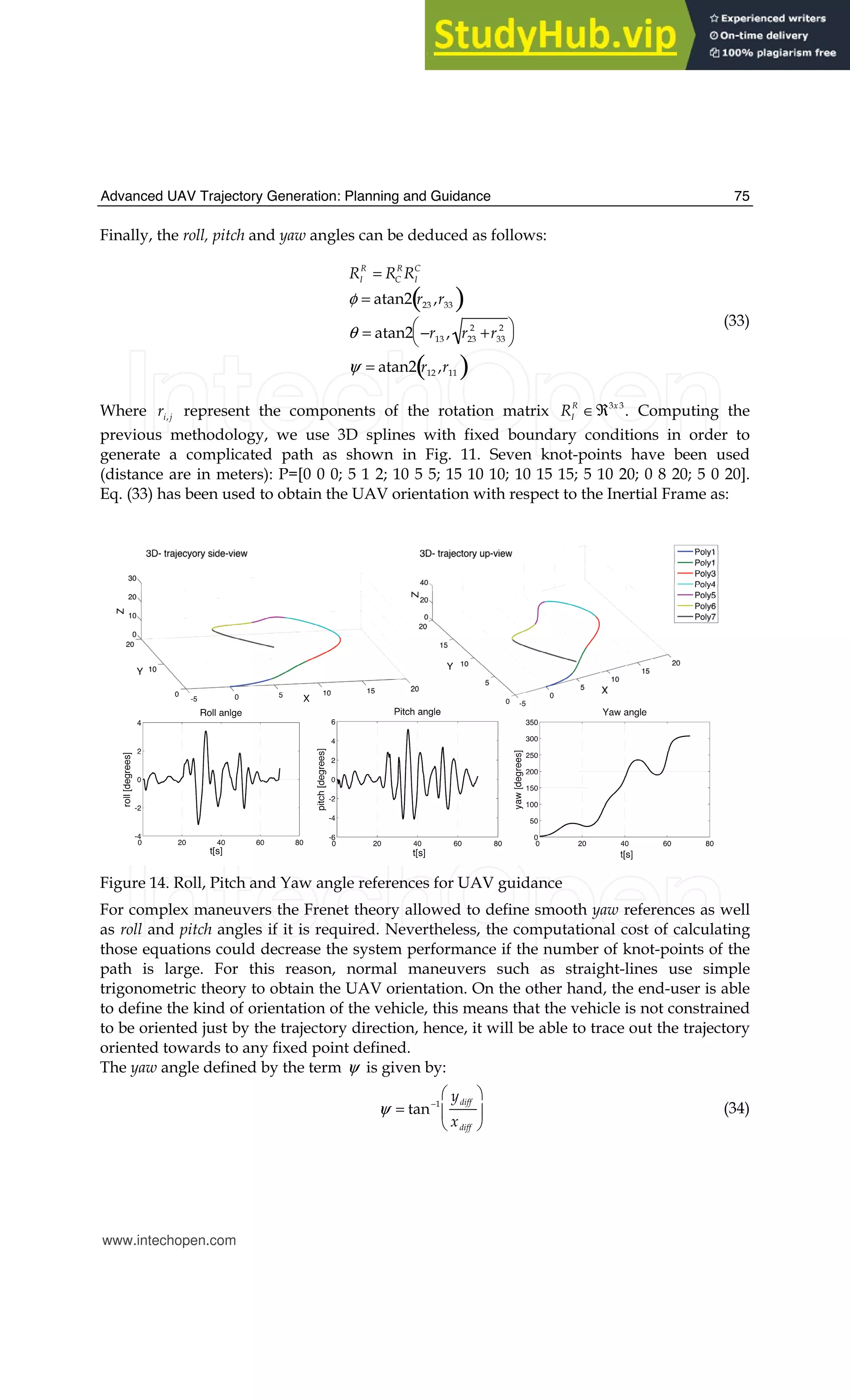 Advanced UAV Trajectory Generation Planning And Guidance | PDF