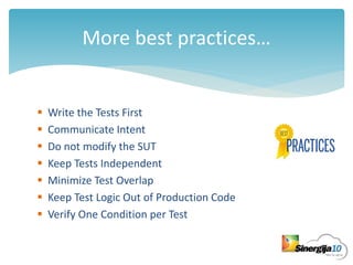 Advanced unit testing – real life examples and mistakes | PPTX