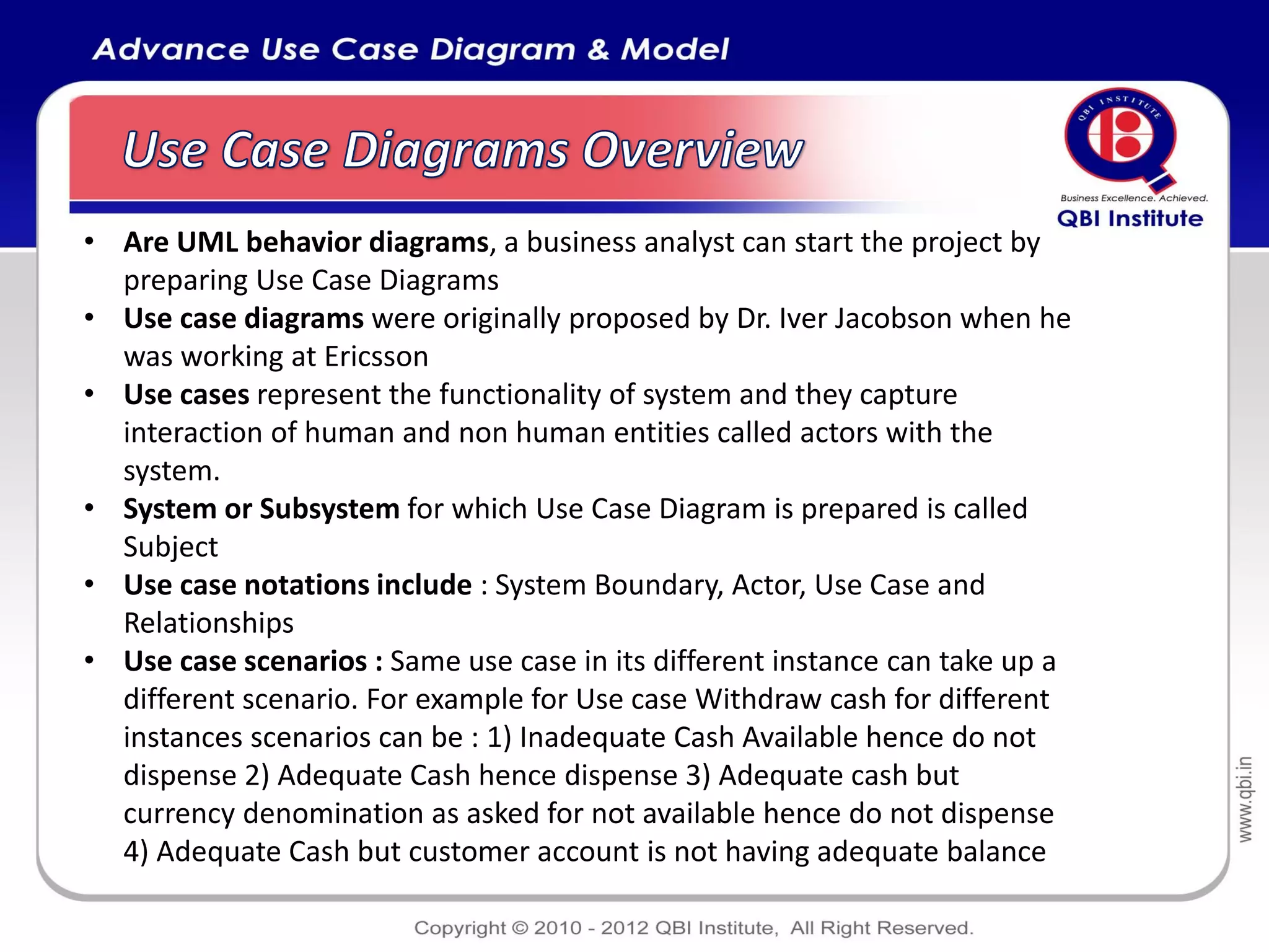 Advanced Use Case Diagram and Model | PPT