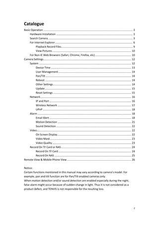 Tenvis IPROBOT 3 English User Manual | PDF