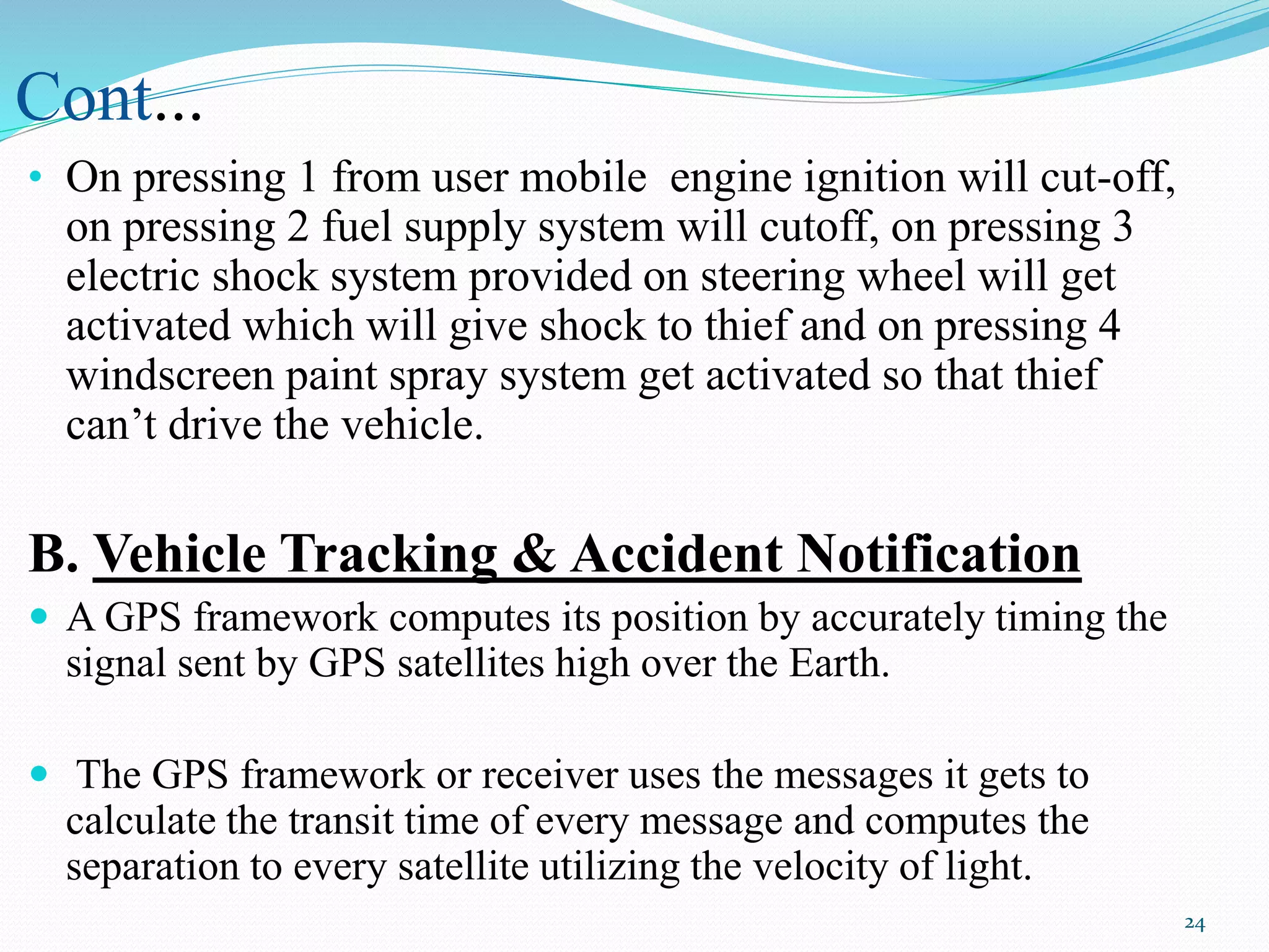 Advanced vehicle security system 2016 upload | PPTX