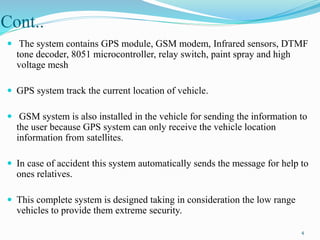 Advanced vehicle security system 2016 upload | PPTX