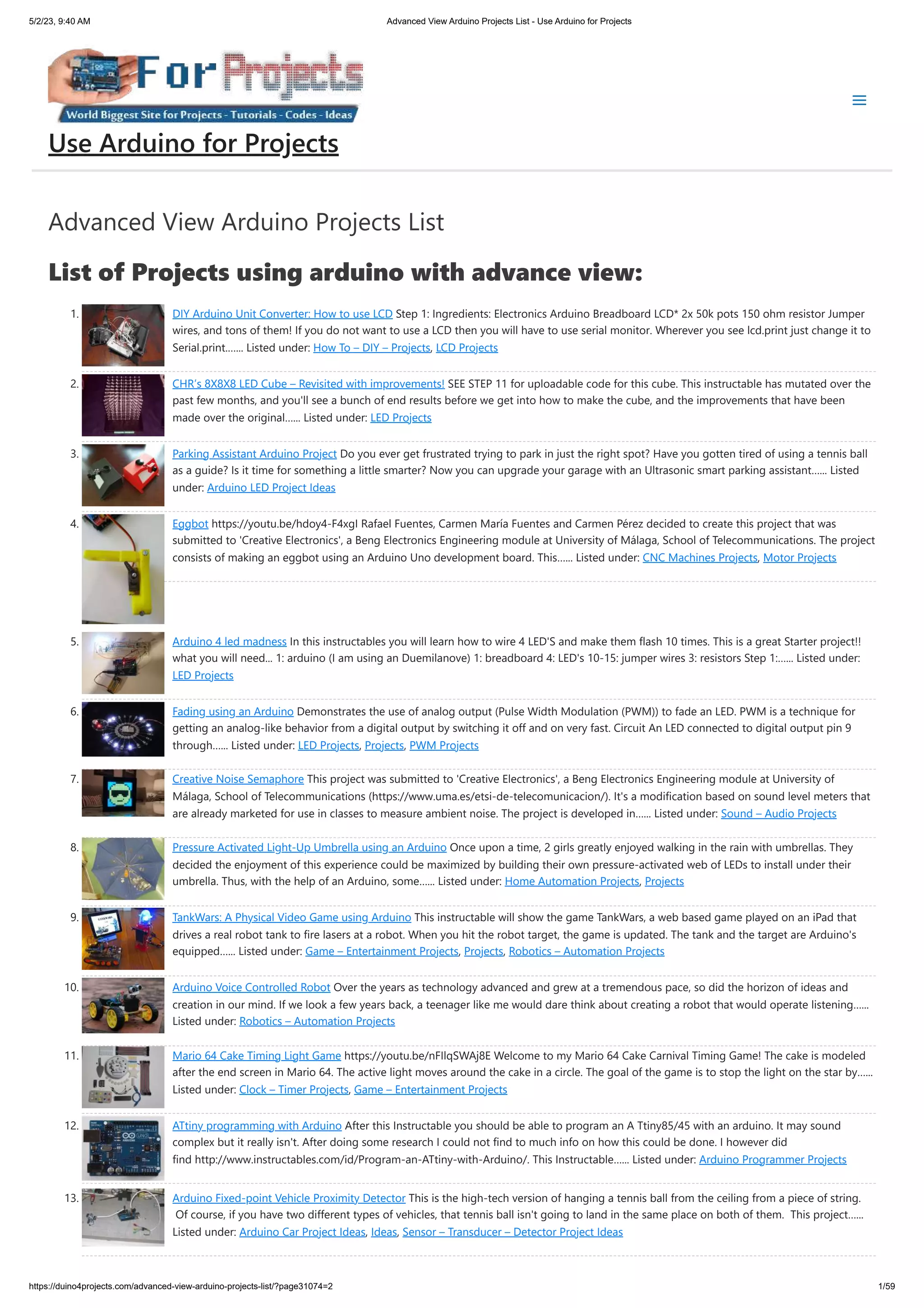 Advanced View Arduino Projects List - Use Arduino for Projects-2.pdf