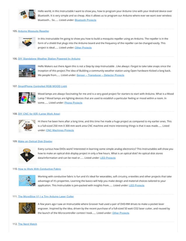 Advanced View Arduino Projects List Use Arduino For Projects Pdf