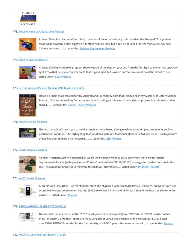 Advanced view arduino projects list use arduino for projects | PDF