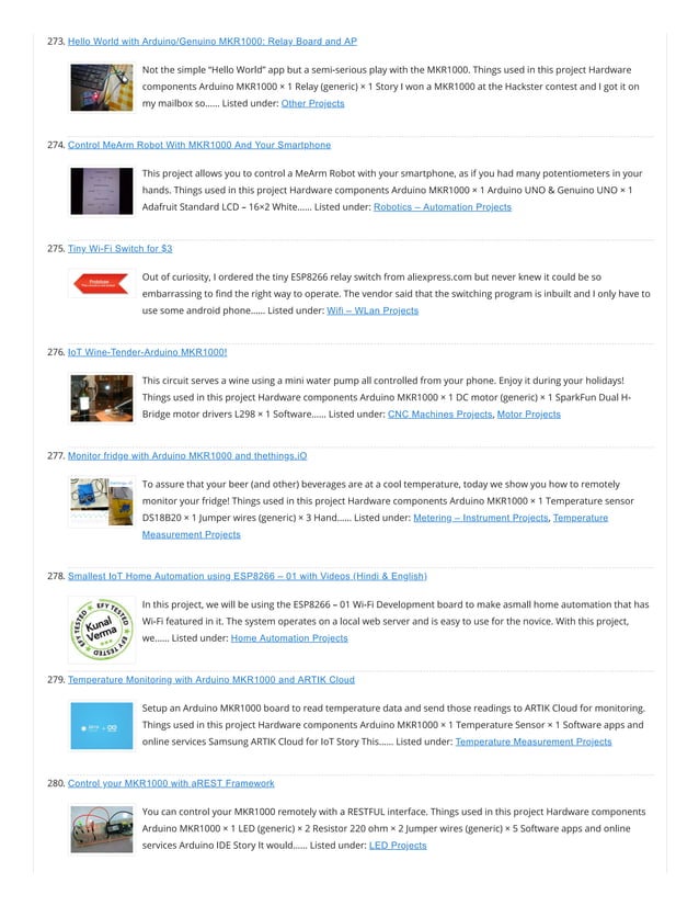 Advanced view arduino projects list use arduino for projects | PDF