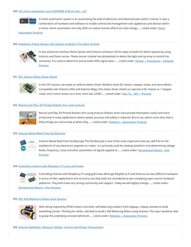 Advanced view arduino projects list use arduino for projects | PDF