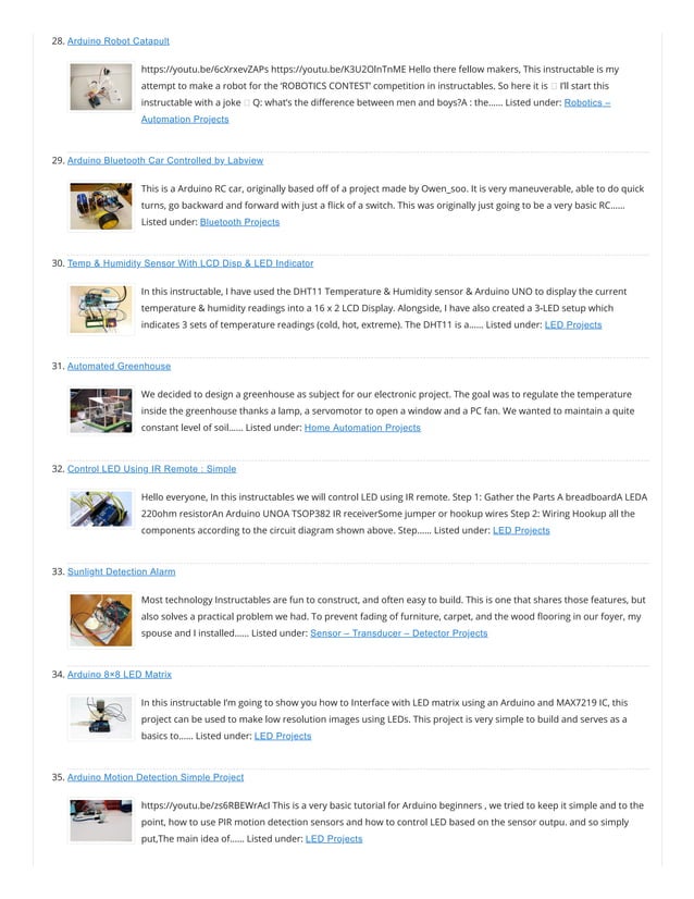 Advanced view arduino projects list use arduino for projects | PDF