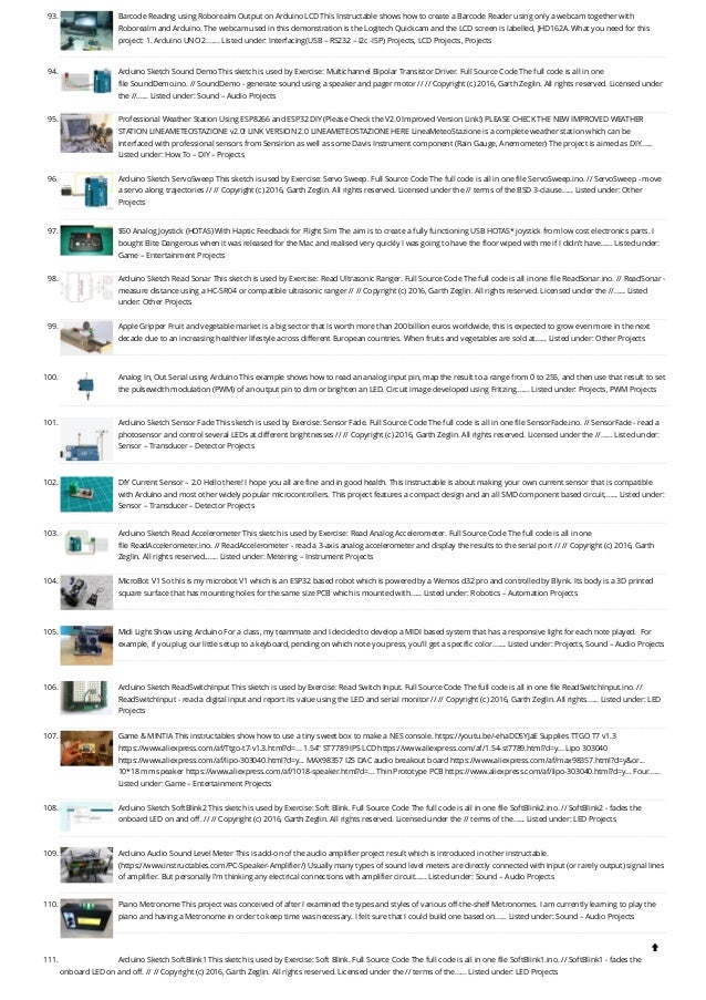 Advanced View Arduino Projects List Use Arduino For Projects Pdf