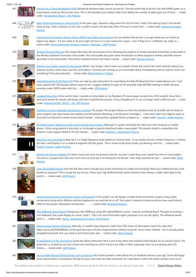 Advanced View Arduino Projects List - Use Arduino for Projects.pdf
