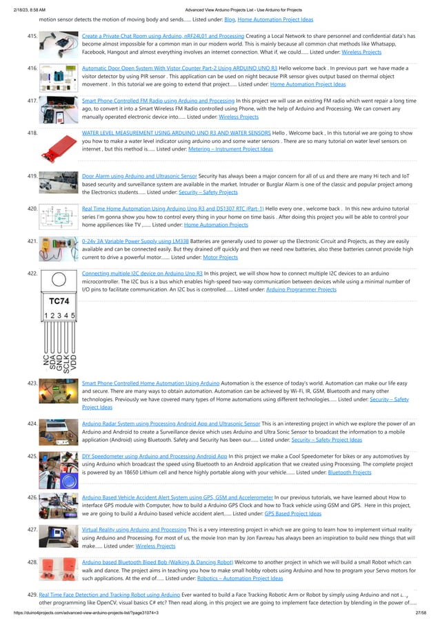 Advanced View Arduino Projects List Use Arduino For Projects 3pdf