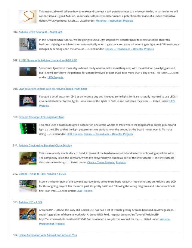 Advanced View Arduino Projects List Use Arduino For Projects 2 Pdf