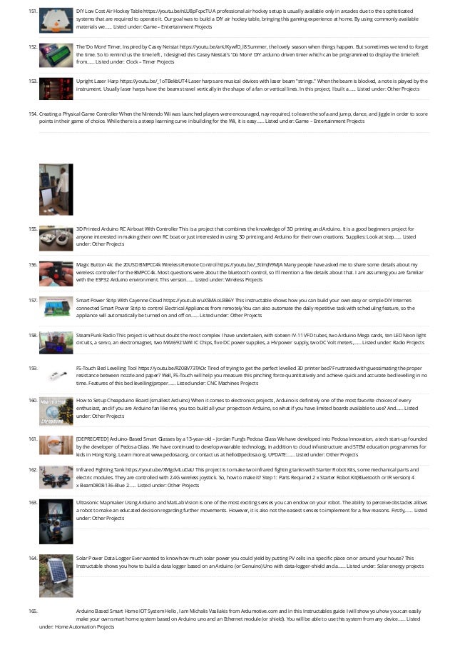 Advanced View Arduino Projects List Use Arduino For Projects 2pdf 4451