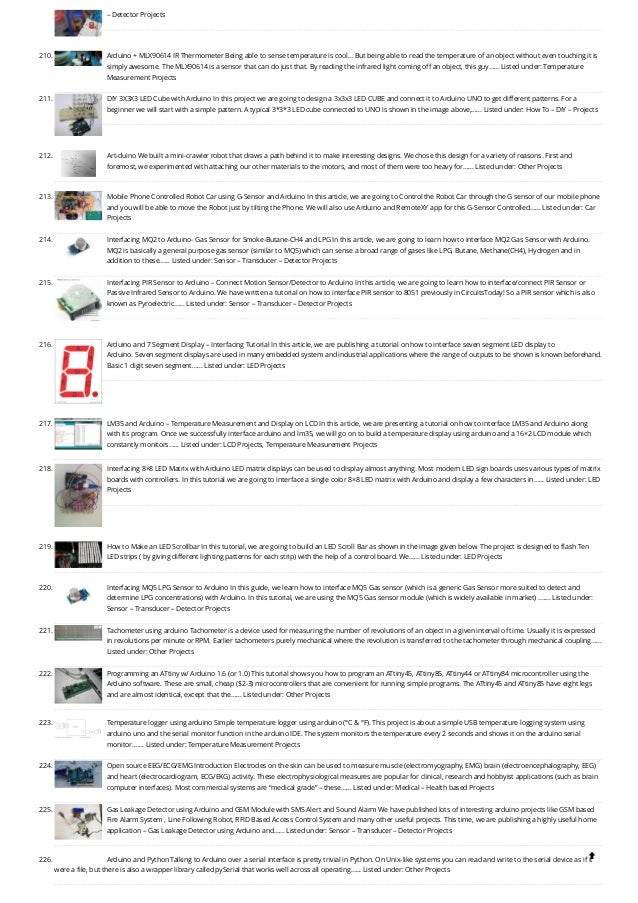 Advanced View Arduino Projects List Use Arduino For Projects 3 Pdf
