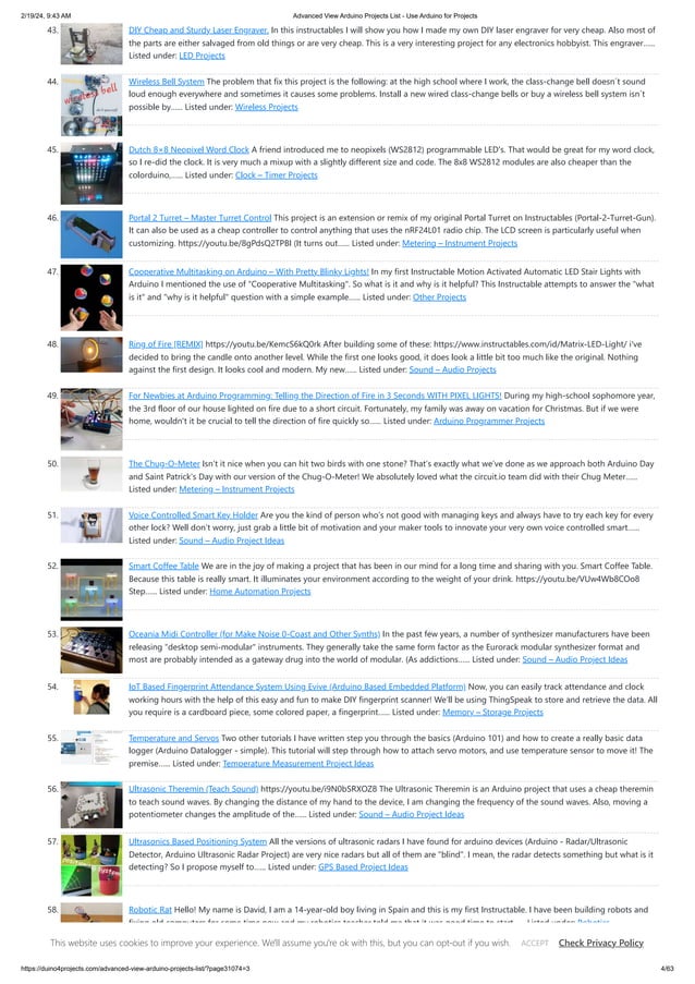 Advanced View Arduino Projects List - Use Arduino for Projects 3.pdf