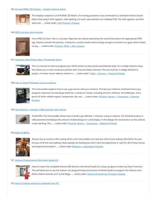 Advanced view arduino projects list use arduino for projects (4) | PDF