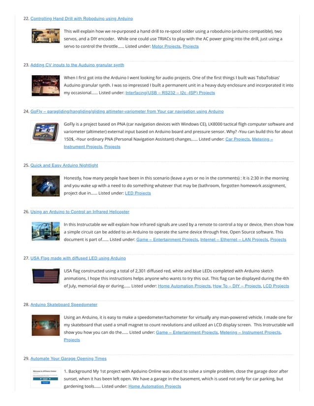 Advanced view arduino projects list use arduino for projects (4) | PDF