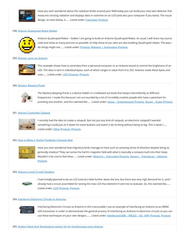 Advanced view arduino projects list use arduino for projects (4) | PDF