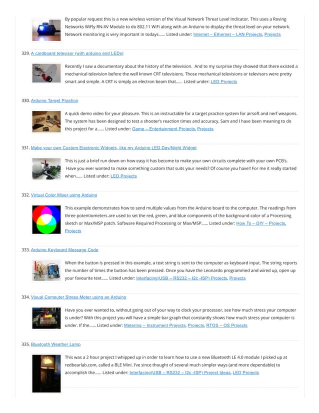 Advanced View Arduino Projects List Use Arduino For Projects 4 Pdf 5023